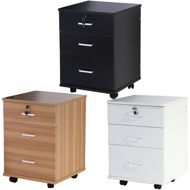 TheBags 3 Tier Office File Cabinet Lock Drawer File Storage Locker ...