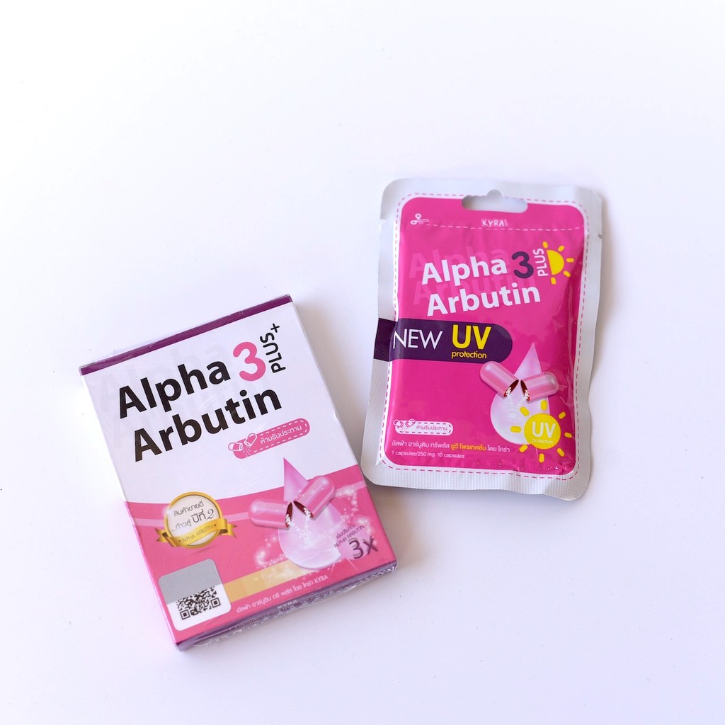 Blister of 10 Alpha arbutin skin whitening tablets (regular type ...