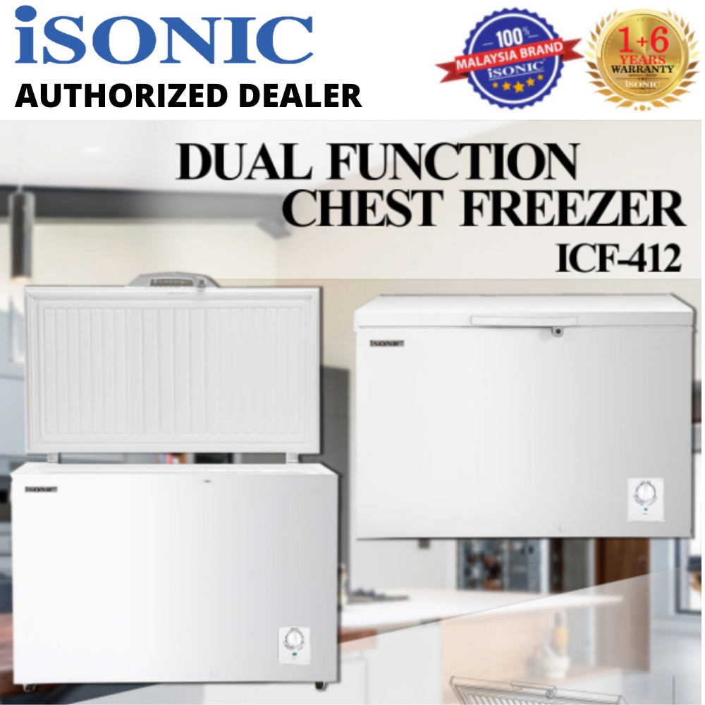 iSONIC CHEST FREEZER ICF-412 | Shopee Malaysia