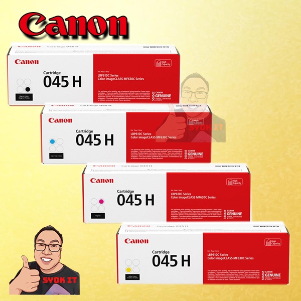 [ORIGINAL] Genuine Canon 045H Toner Original BLACK / CYAN / MAGENTA / YELLOW - MF611cn/MF631cn ...