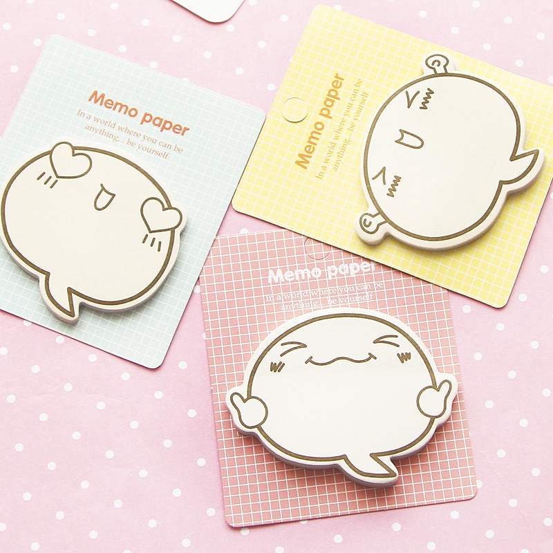 Ready Stock Note Paper Korean Cute Sticky Notes Pad Tearable Cartoon ...