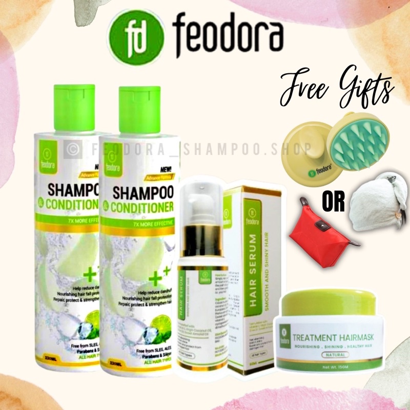 🔥Feodora Shampoo & Conditioner + Hair Serum + Hair Mask + Free gifts 🔥 ...