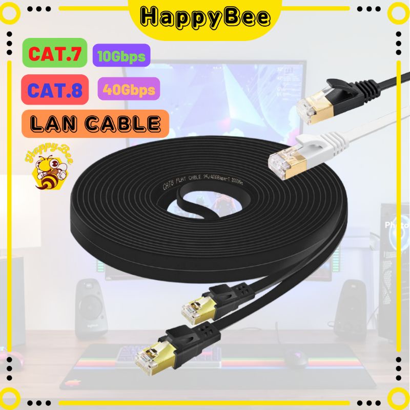 CAT7/CAT8 Lan Cable Network Cable Gold Plated Connector GigaBits ...