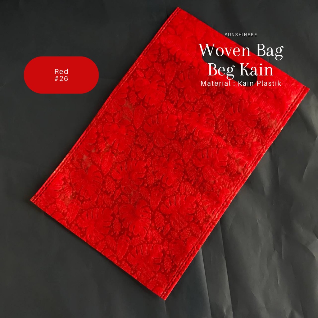 10pcs : Beg Goodies Kawin Woven Bag | Beg Jajan Sesuai isi air kotak 1L ...