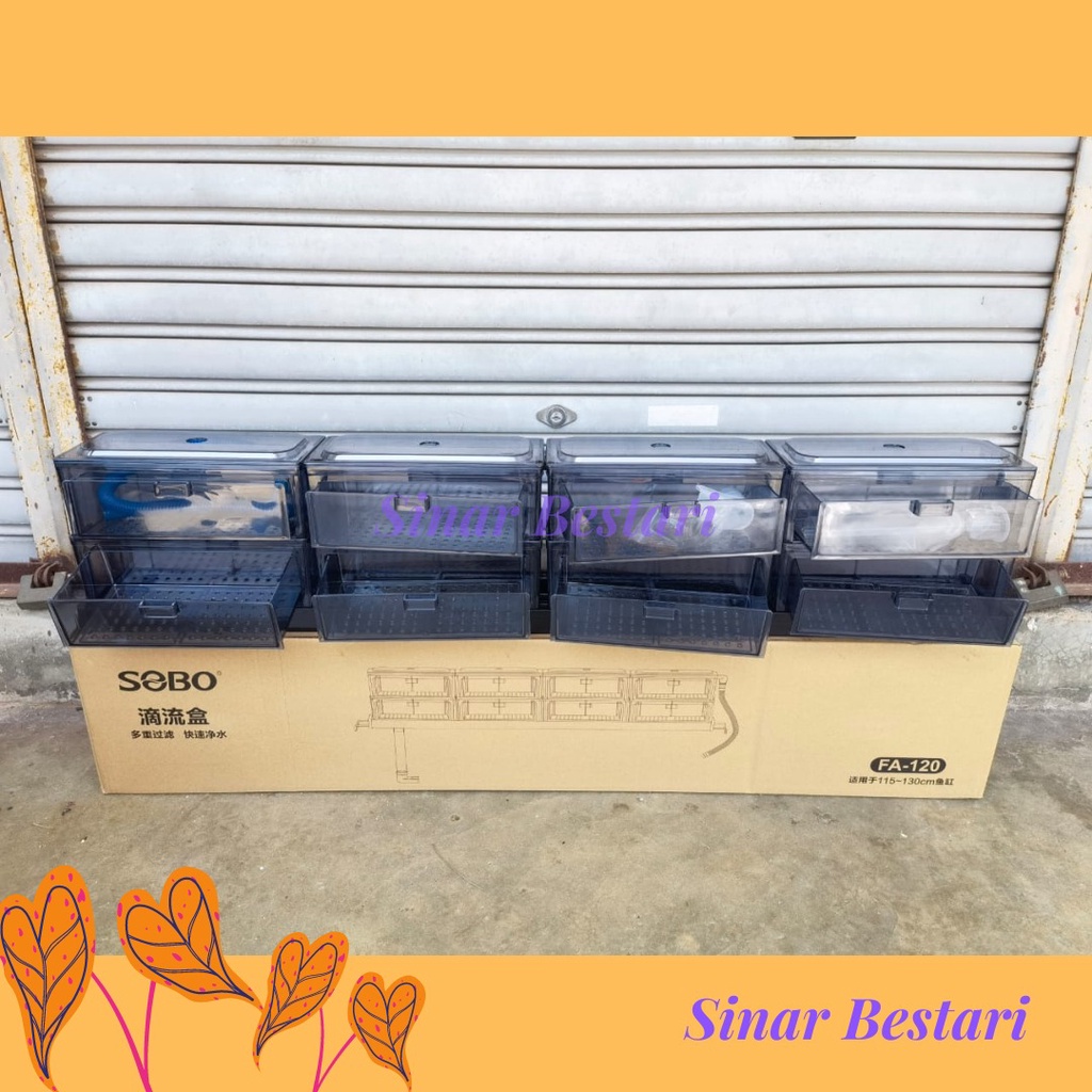 Sobo Drip Trickle Box Aquarium Top Filter Box Double Layer Akuarium F30 ...