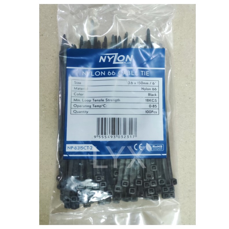 (100pcs/pkt) 4“ 6“ 8“ 10“ 12“ Cable Ties / Pengikat Wire Kabel Tie ...