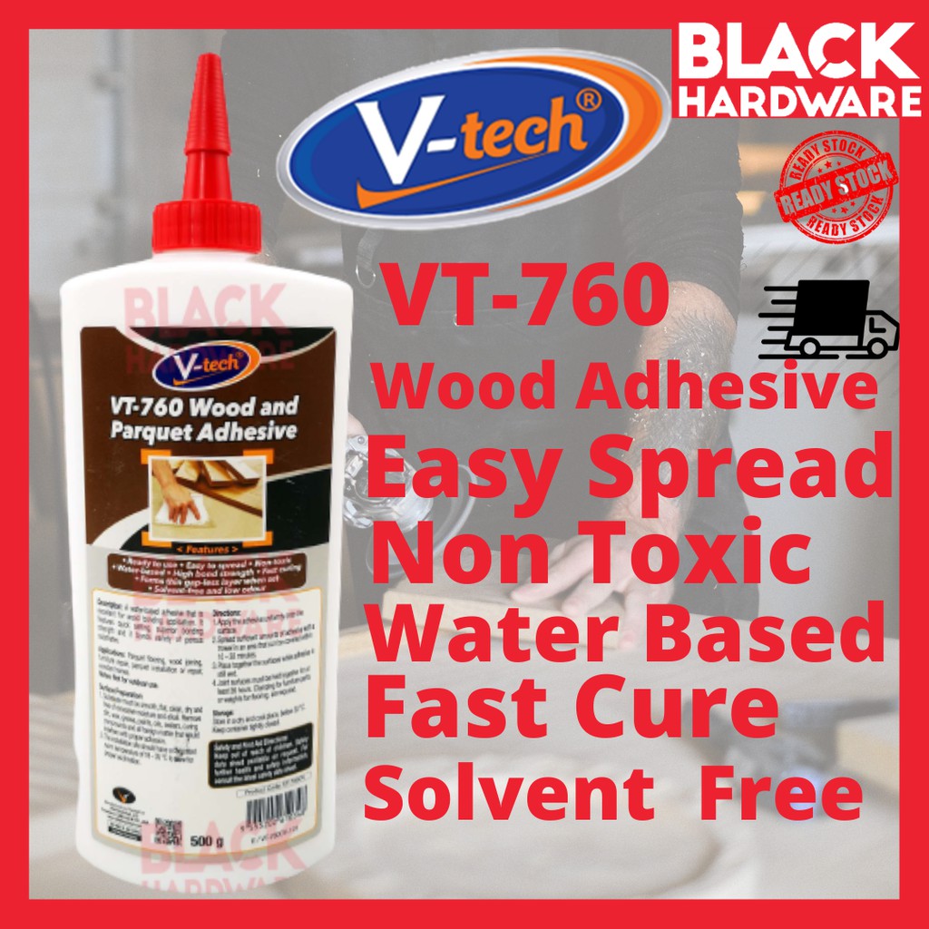Black Hardware V-Tech VT-760 Adhesive Parquet Glue Kayu Wood Gam Kayu ...