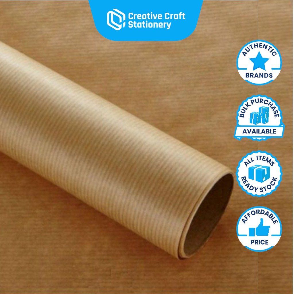 Brown Paper 55gsm (35" x 47") | Ribbed Kraft Book Parcel Package ...