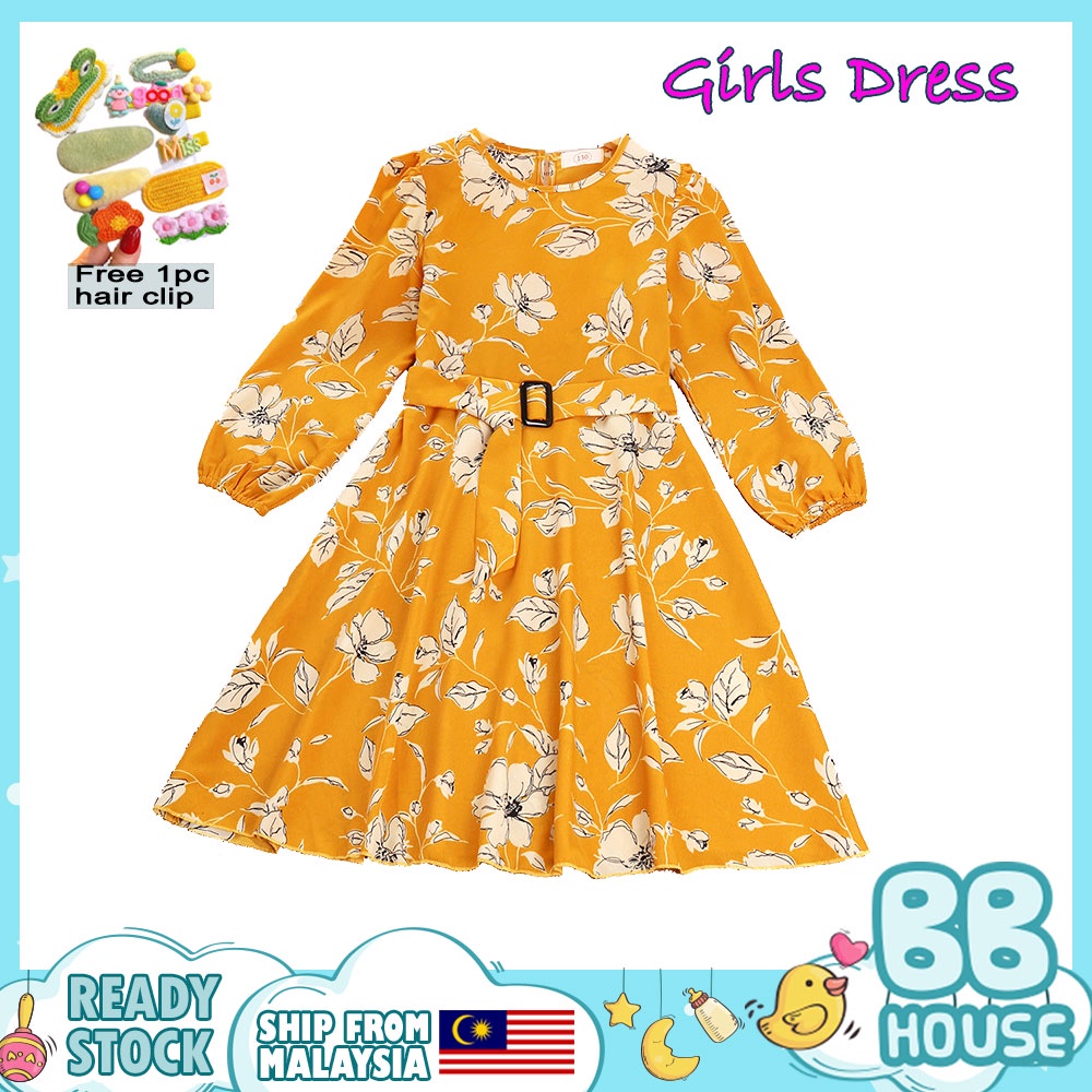 Korean Fashion Style Girl Perempuan Budak Dress Gaun Children Kids Baby ...