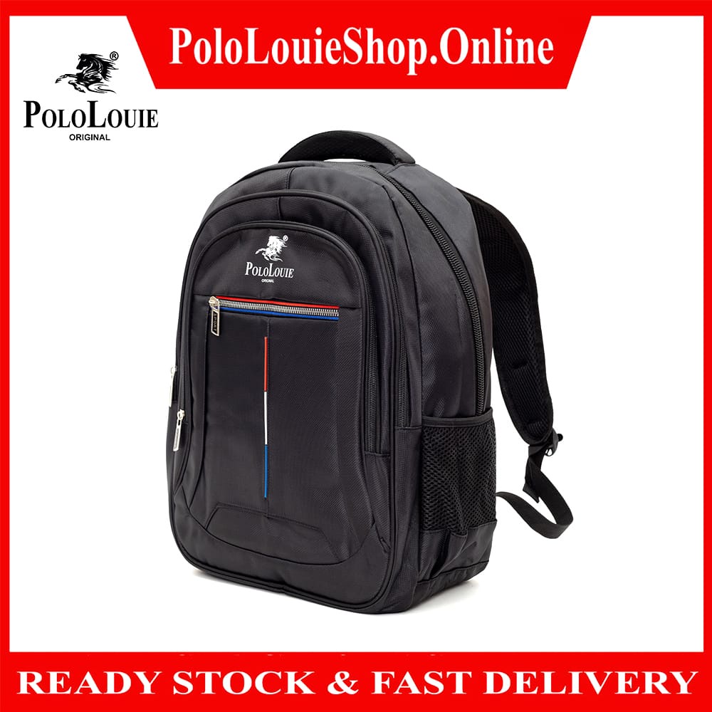 Original Polo Louie Nylon Backpack Laptop School Bag Student College ...