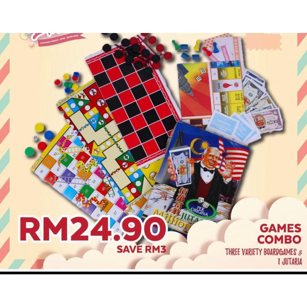 Board Games 4 IN1 Combo, Millionaire/ Ladder/Air plane / Aeroplane ...