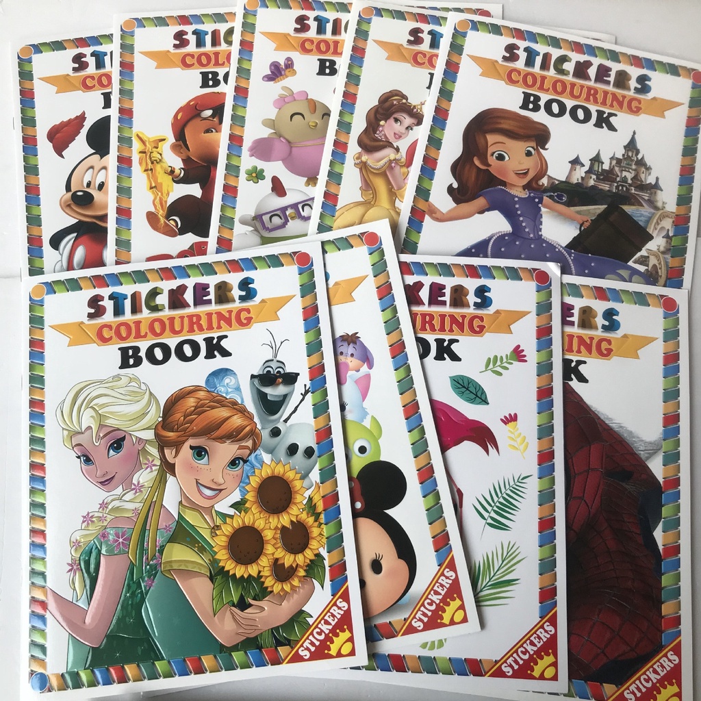 Baobaoz Cartoon Coloring Book sticker Early Learning Cartoon Sticker ...