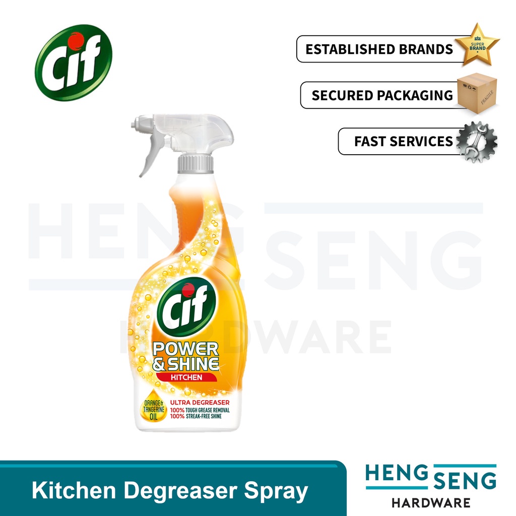 breeze CIF Power&Shine Kitchen Ultra Degreaser Spray 700ml | Shopee ...