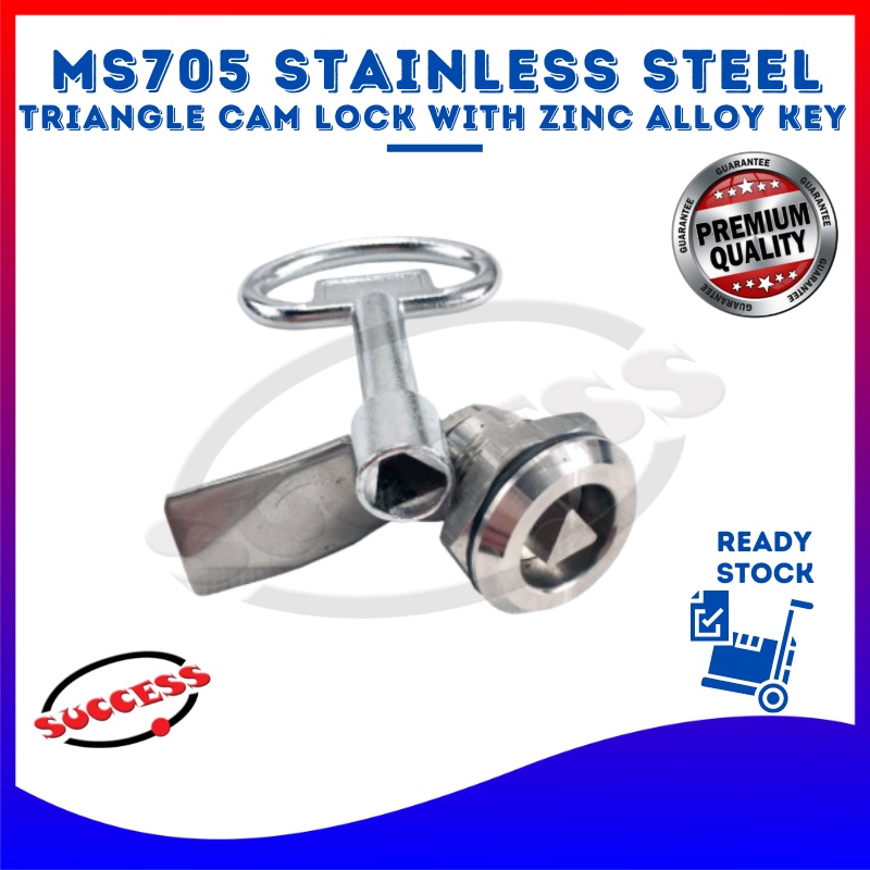 SUCCESS MS705 Stainless Steel Triangular Cam Lock with Zinc Alloy Key ...