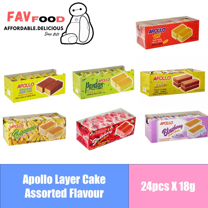 [HALAL] 24pcs Apollo Layer Cake Assorted Flavour 【Ready Stock】 | Shopee ...