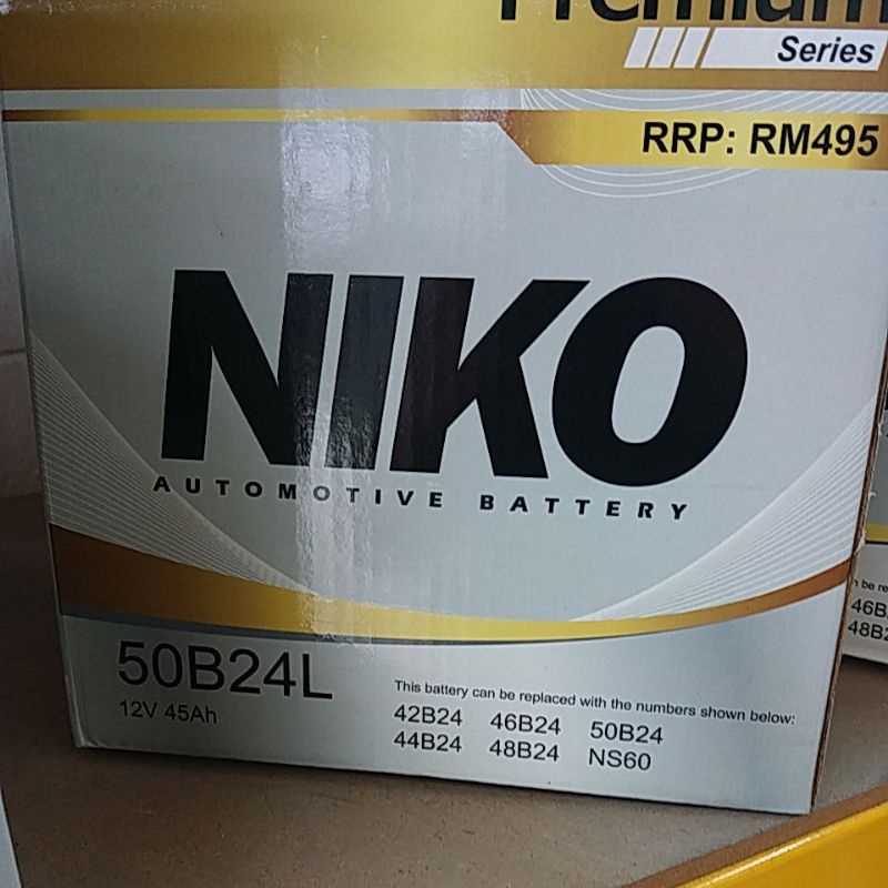 (READY STOCK) CAR BATTERY NIKO 18 MF NS60L- delivery by J&T or DHL | Shopee Malaysia