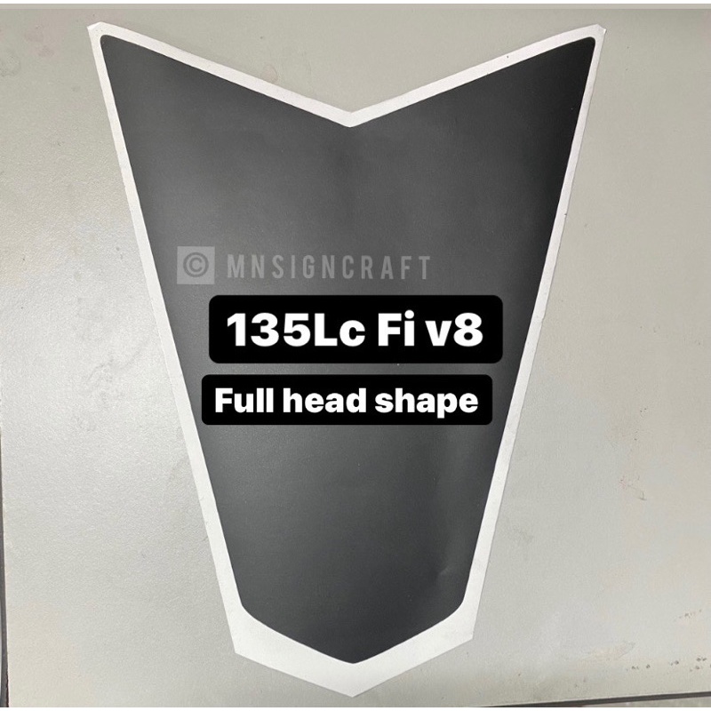 Yamaha LC135 v8 - sticker 'flat black' untuk latar belakang nombor plet ...