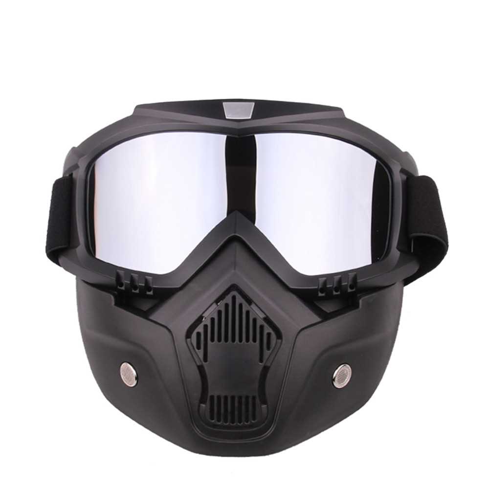 Motorcycle Cross Country Mask Tactical Goggles (Silver) | Shopee Malaysia