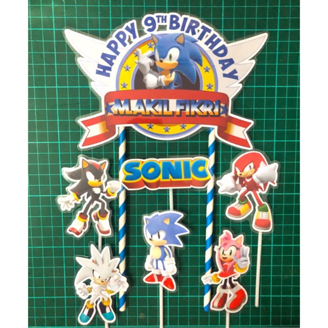 SONIC CAKE TOPPER SET (7PCS) | Shopee Malaysia