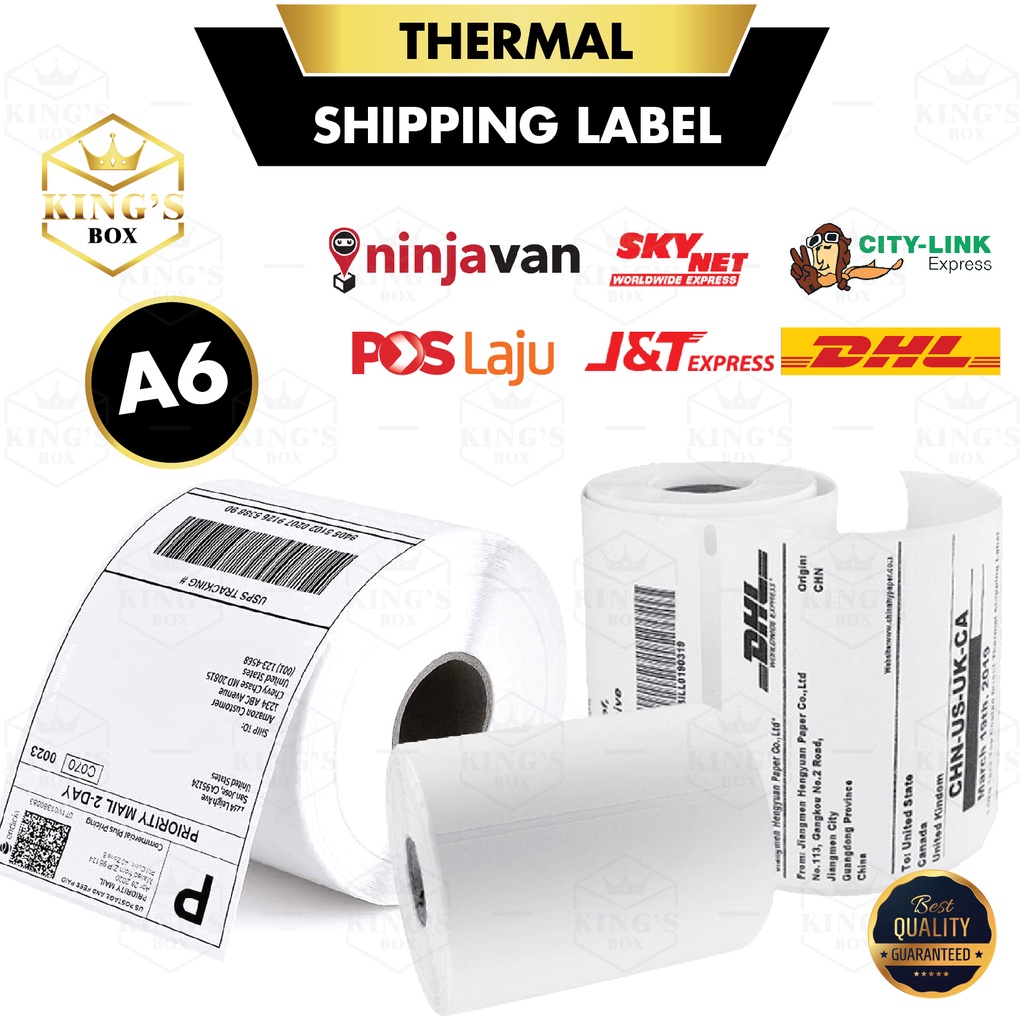 A6 Thermal Printer Label Sticker Courier Bag Shipping Air Waybill ...