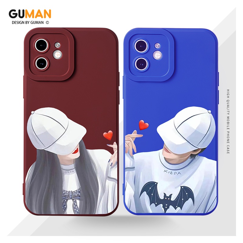 GUMAN Soft Silicone Matching Couple Set Cartoon Aesthetic Shockproof ...