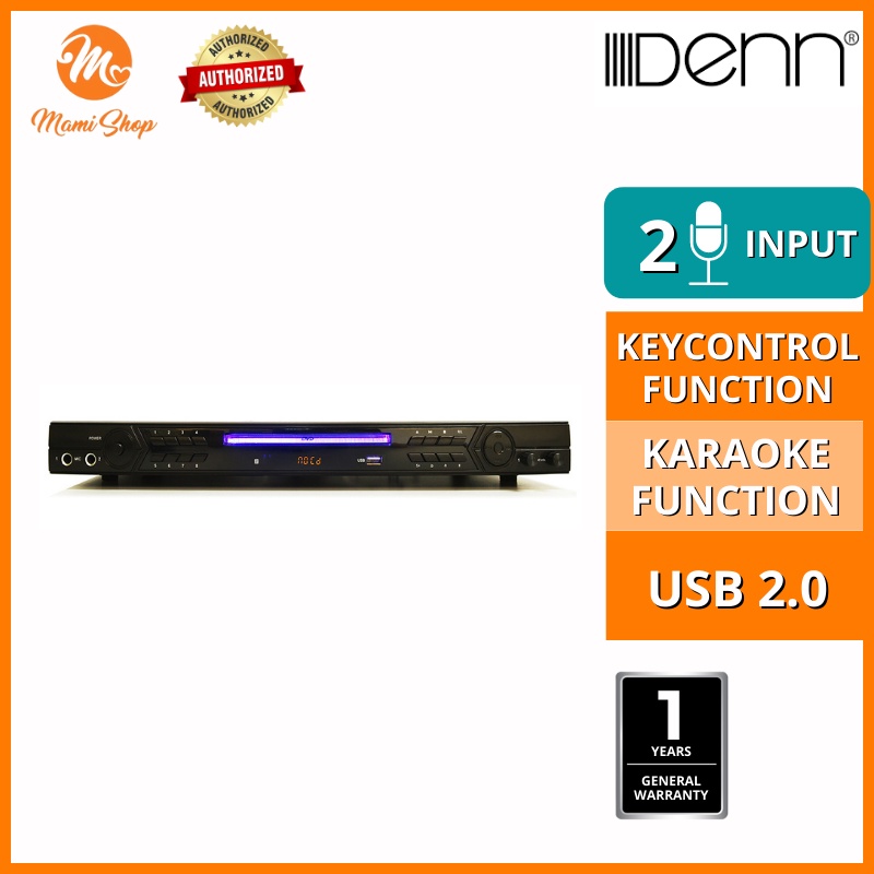 DENN DVD Karaoke DVD Player DVD-68UK | (With Mic Input & Key Control ...