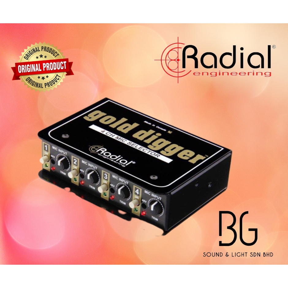Radial Engineering Gold Digger 4-Channel Mic Selector | Shopee Malaysia