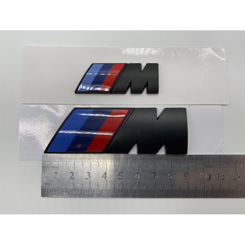 BMW M Sport Emblem Logo Big / Small Matt Black MSport Fender Logo ...