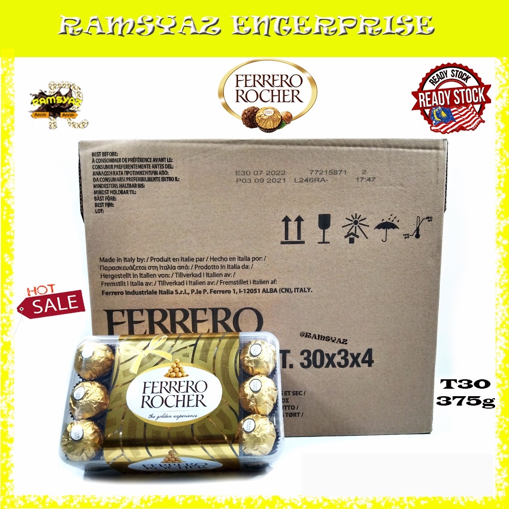 FERRERO ROCHER T30 375G ( 30 biji ) | Shopee Malaysia