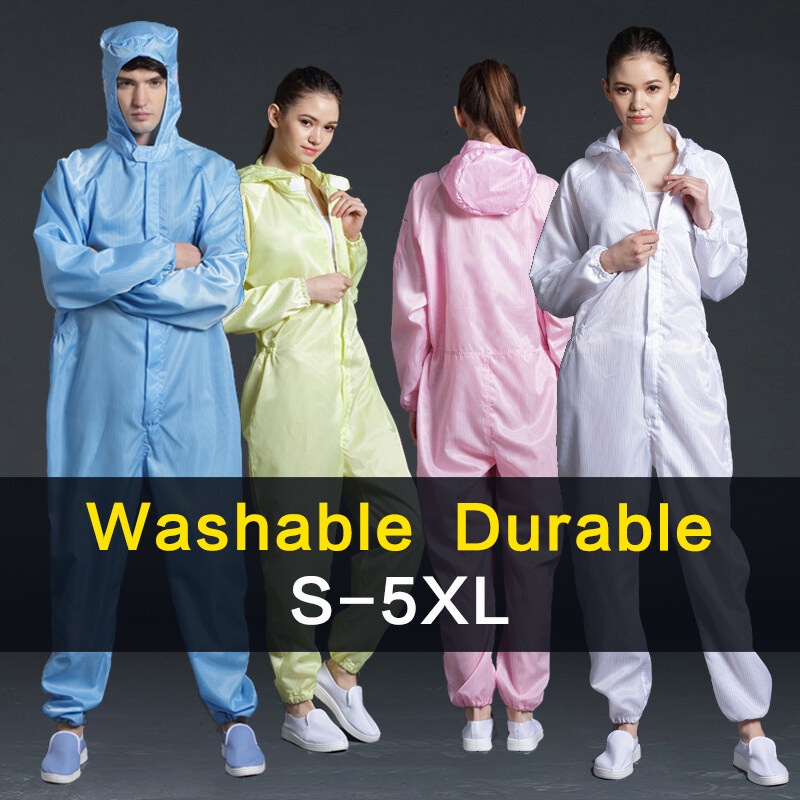 PPE Clothing Washable Clean Room Suit Esd Jumpsuit Anti Static Coverall ...