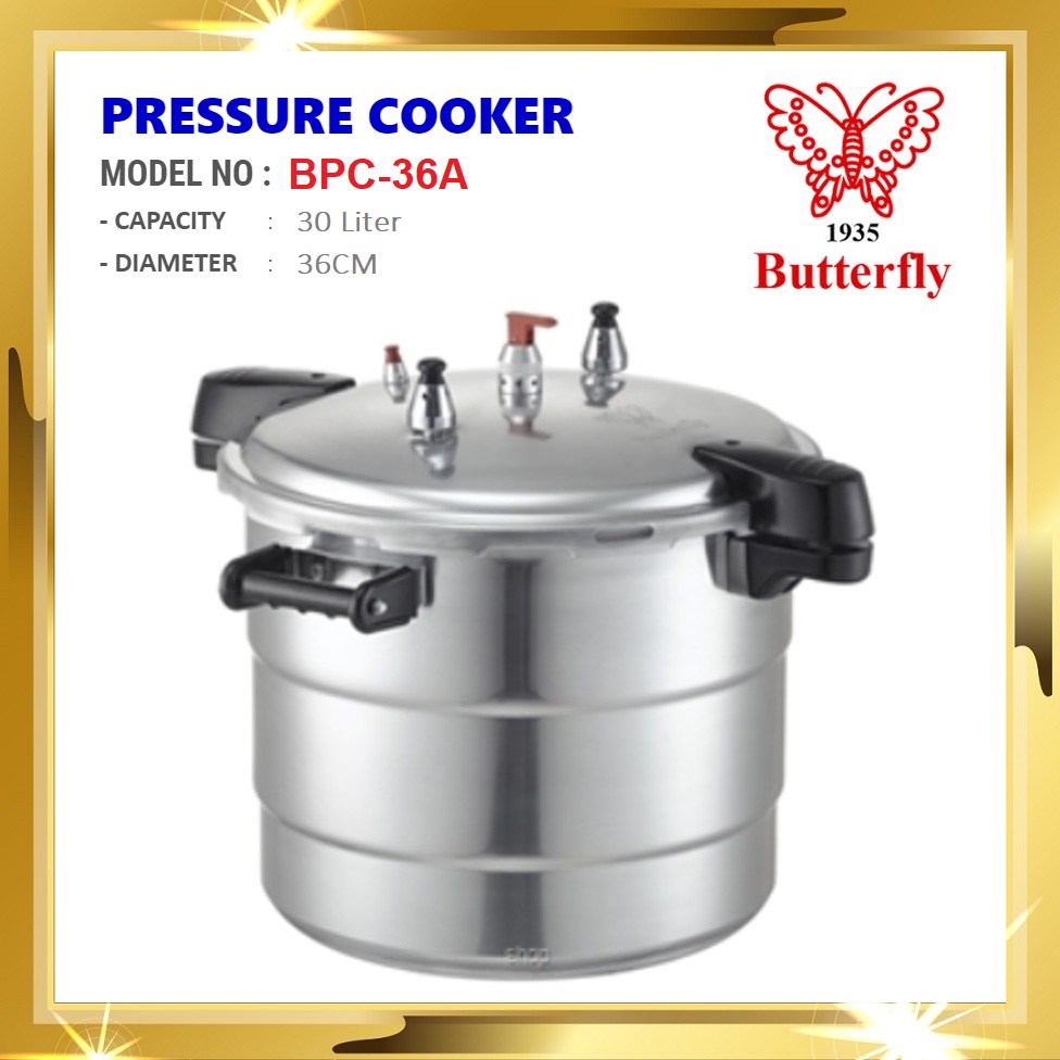 Butterfly 30L Gas Pressure Cooker BPC 32A 16.5Liter / BPC 36A 30L ...