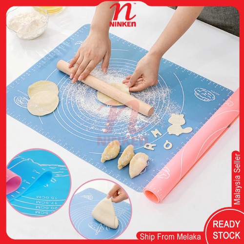 Silicone Baking Mat Random Color Pink or Blue Pastry & Bread Roti ...