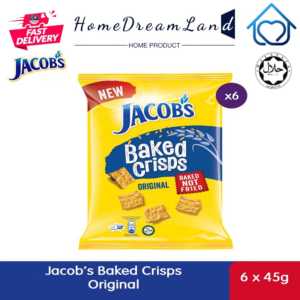 Jacob’s Baked Crisps 6 X 45G Original | Shopee Malaysia