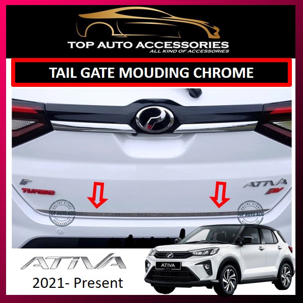 Perodua Ativa Tail Gate Molding Trim Stainless Steel Chrome (plug and ...