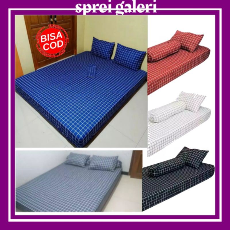 KATUN Homemade aesthetic square pattern bed sheets set, single double ...