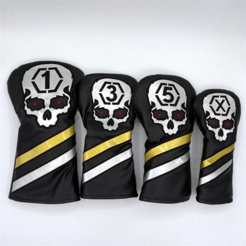 Golf Fairway Wood 3 & 5Head Cover Skull Skeleton Cartoon Style ...