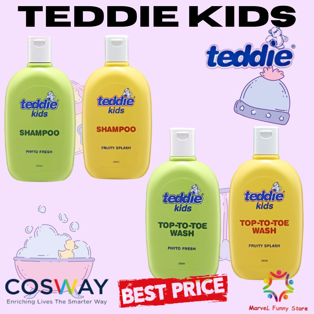 Teddie Kids Phyto Fresh & Fruity Splash Shampoo / Head to Toe Wash ...