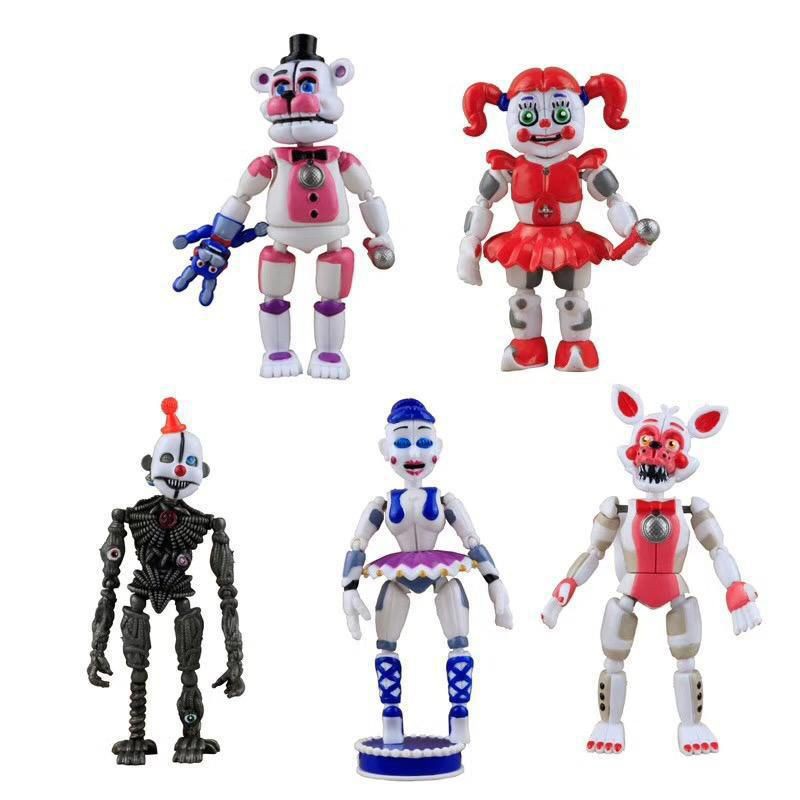 Spot 5 Pieces FNAF Five Nights At Freddy's Baby Ballora Funtime Freddy ...