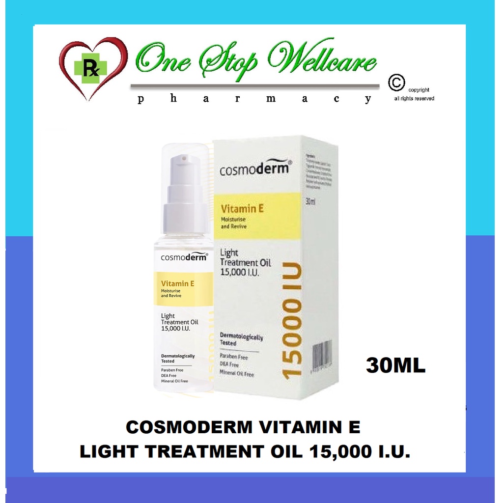 COSMODERM VITAMIN E LIGHT TREATMENT OIL 15,000 IU 30ML (EXP: 06/2025 ...