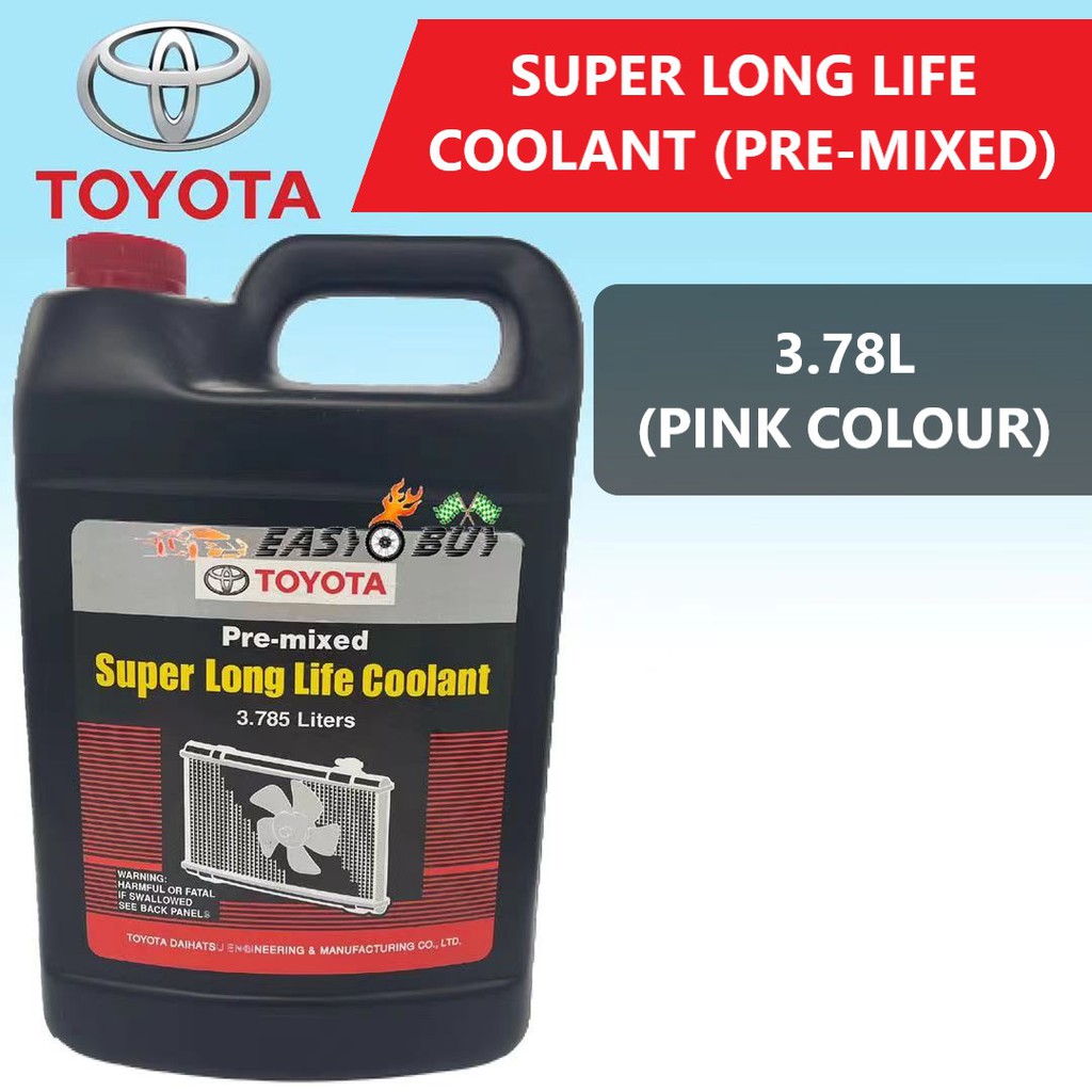( 100% ORIGINAL ) TOYOTA COOLANT SUPER LONG LIFE COOLANT PRE MIXED 3.78 LITER PINK COLOUR 08889 ...