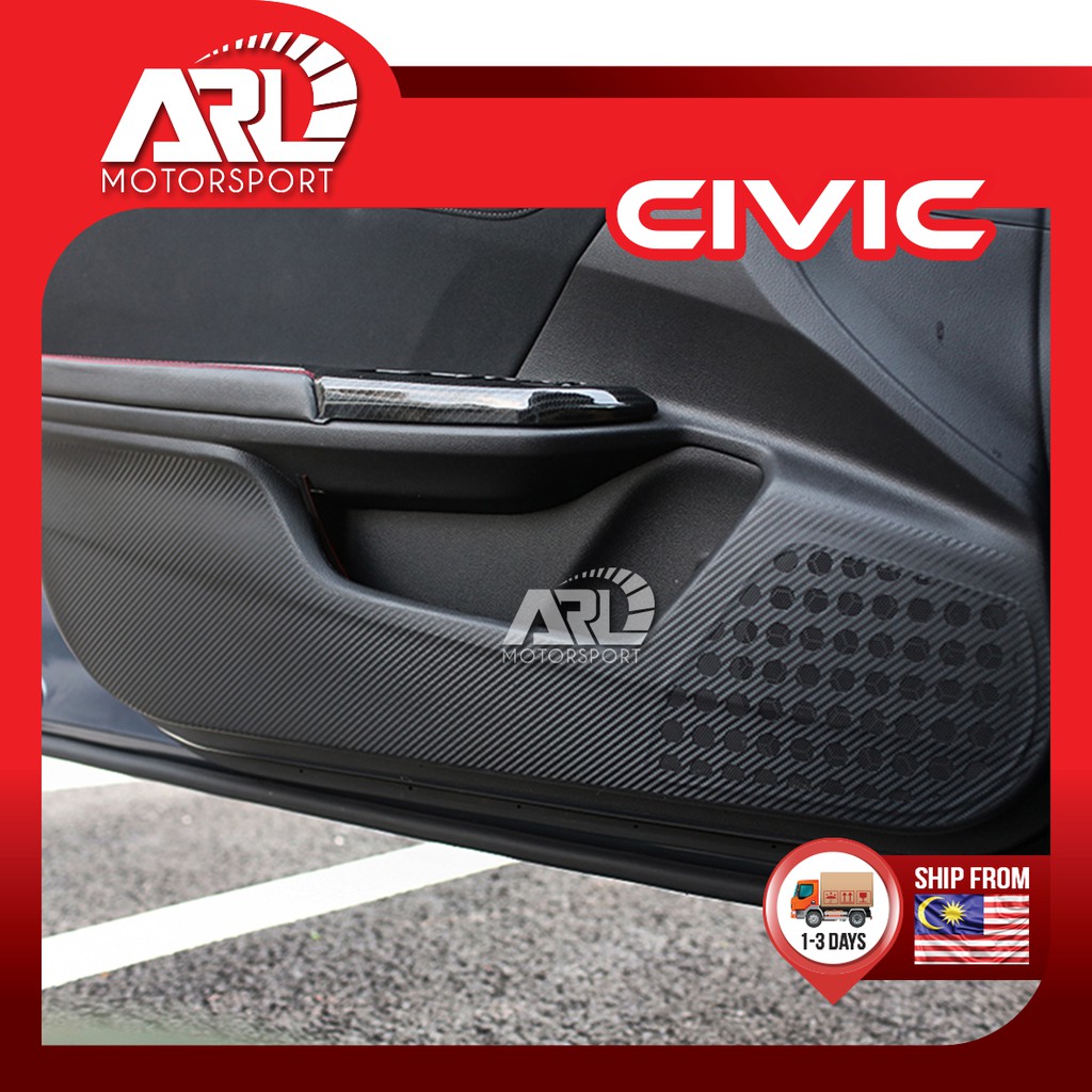Honda Civic 10th FC FK TBA TEA Anti Side Kick Decals Cover Door Panel ...