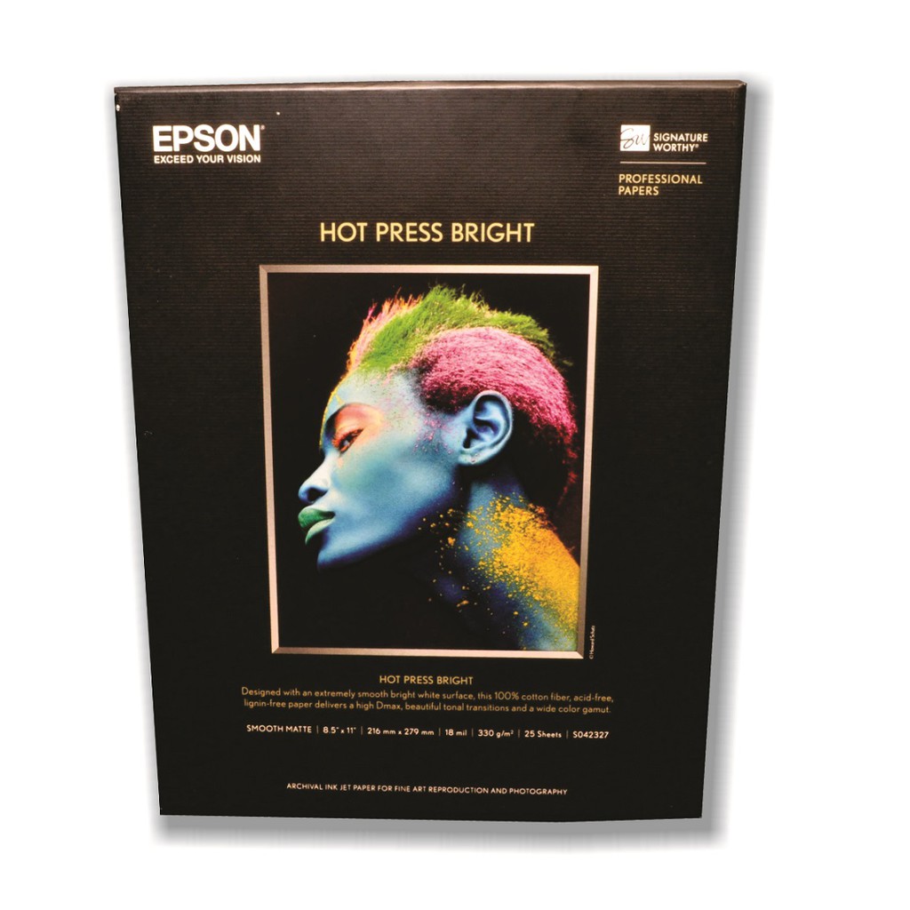 Epson Fine Art Inkjet Photo Paper- HOT PRESS BRIGHT (A3+) | Shopee Malaysia