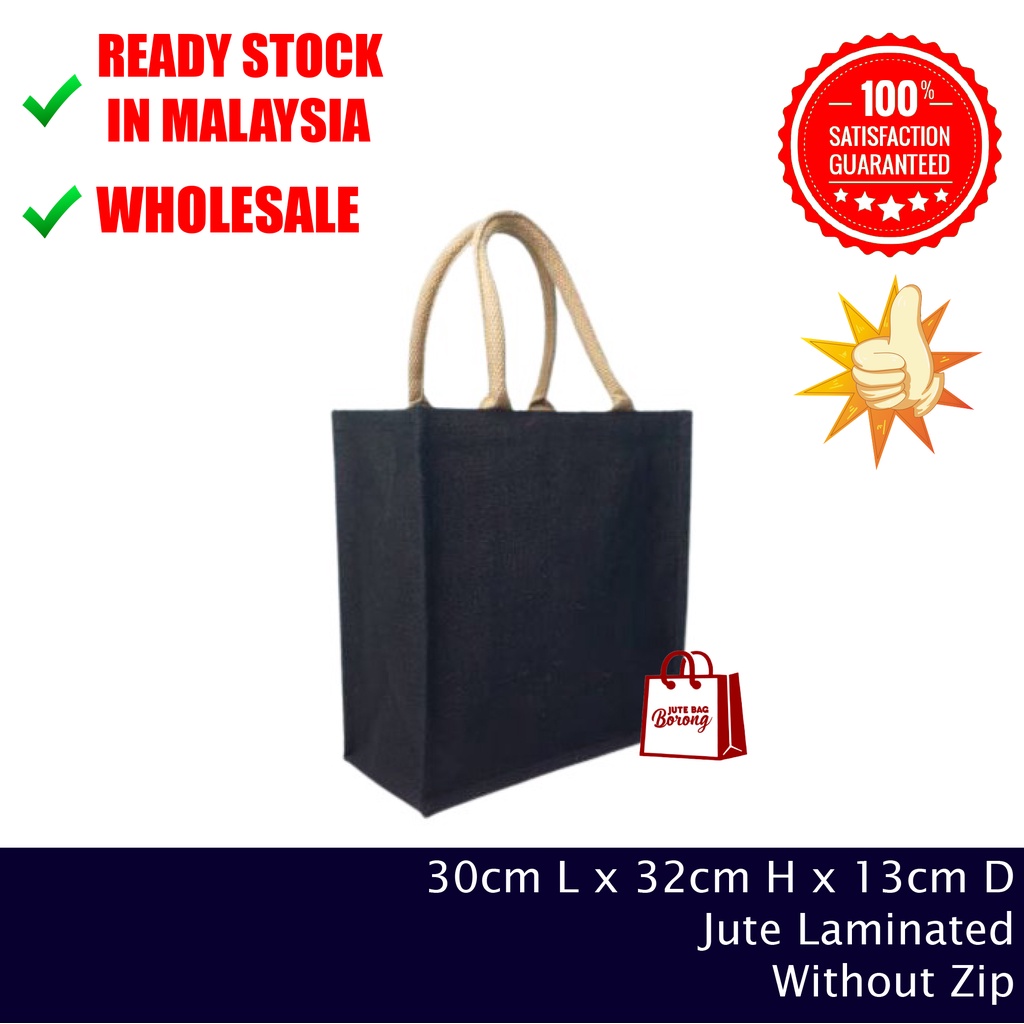 Beg Jute A4 Berwarna, Beg Tote, Beg Santai, Beg Tote Kosong, Borong ...