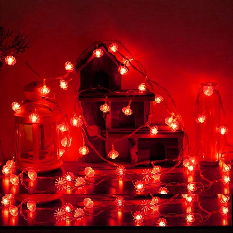 10M 100LED CNY Red Lantern Decorative LED Curtain String Light Chinese ...