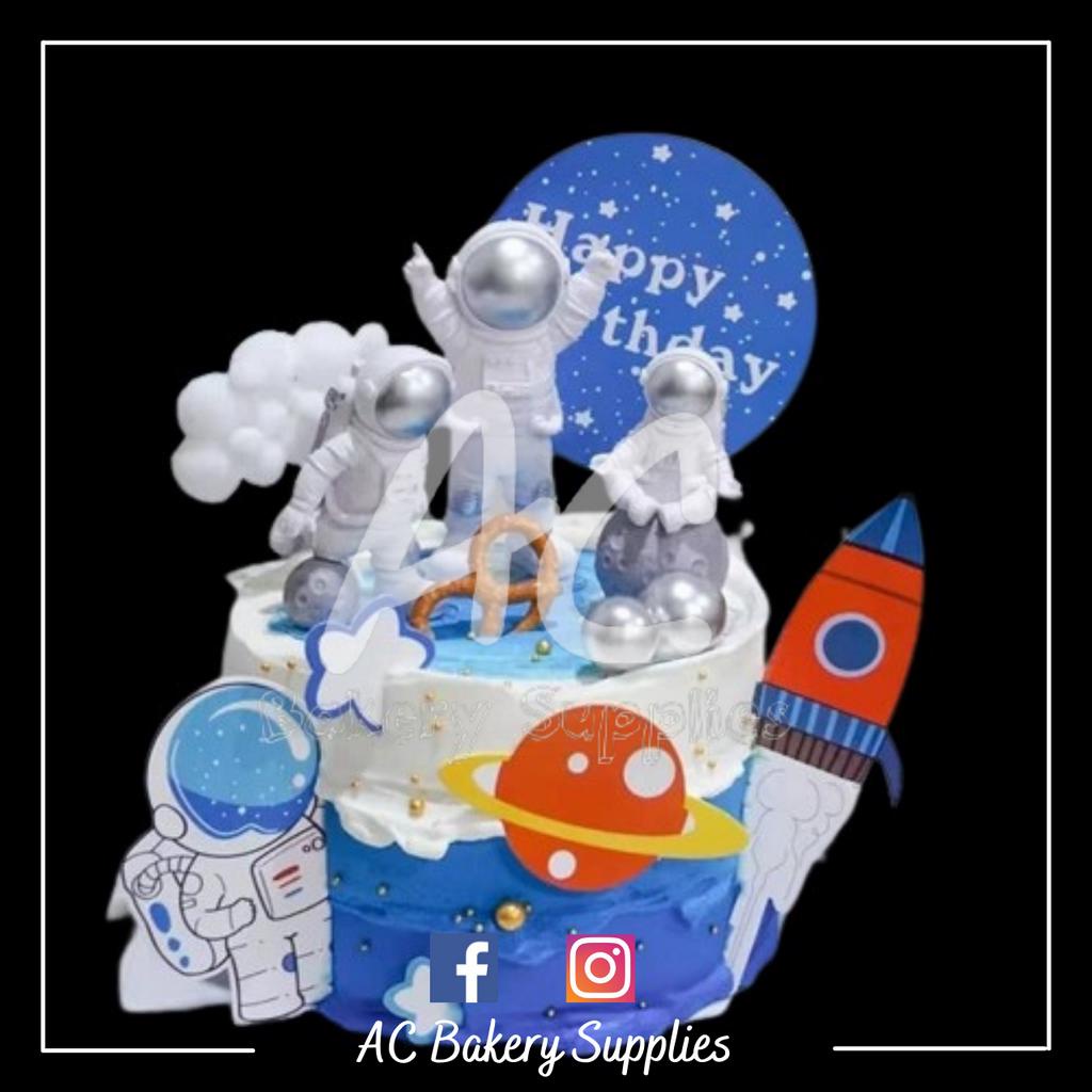 [READY STOCK] Astronaut Angkasawan Outer Space Man Angkasa Cake Topper ...