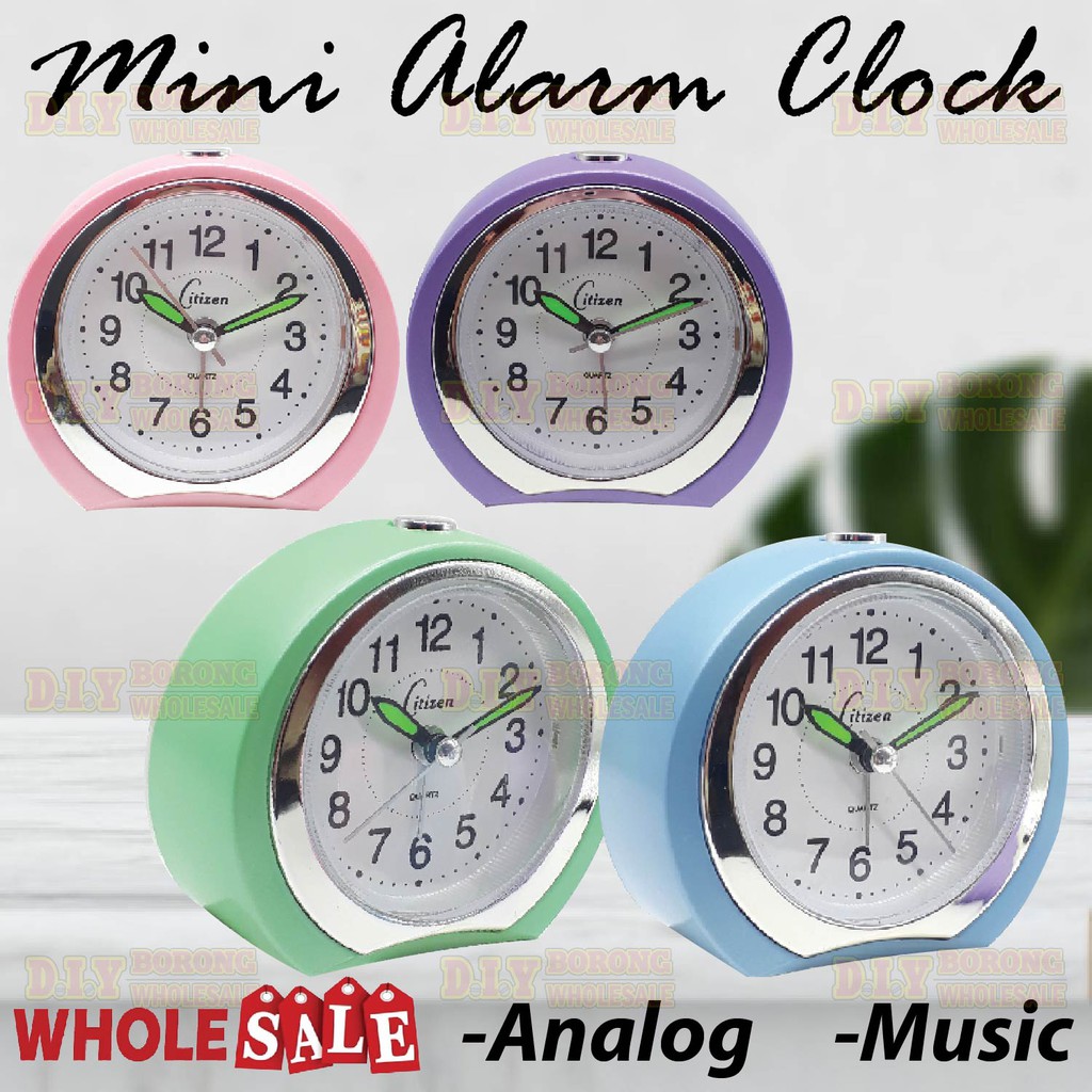 Mini Classic Mini Alarm Clock Analog Snooze Table Bedroom Office/Jam ...