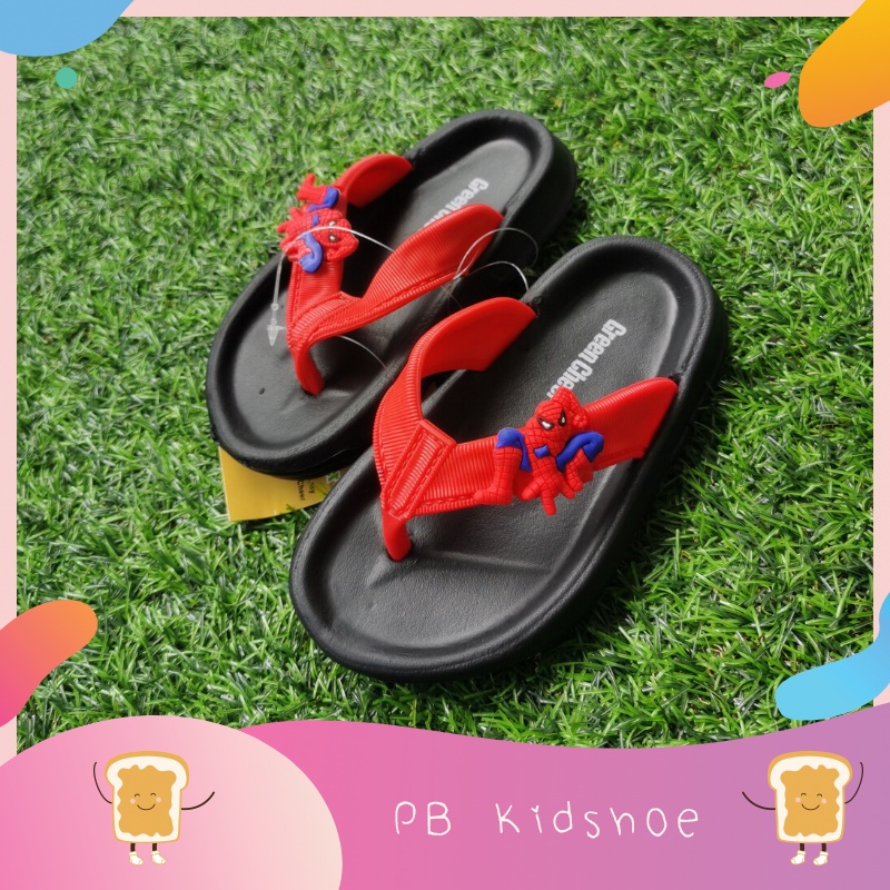 PB Kids Shoe / Kids Slipper / Slipper Kids/ Sandal Boy /Spiderman Slipper/ Selipar Budak ...