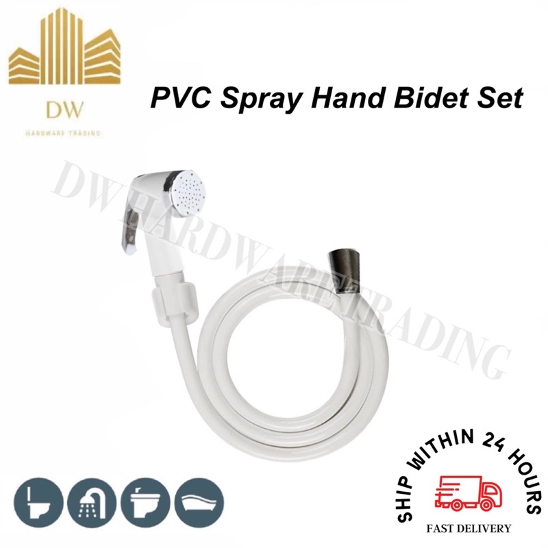 🔥Ready Stock🔥PVC Spray Hand Bidet Set/Toilet Hand Bidet Spray Set(White ...