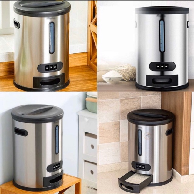 Premium Intelligent Stainless Steel Automatic Smart Rice Dispenser 10kg ...