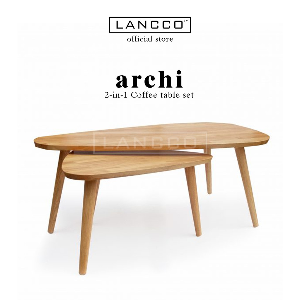 LANCCO 2 in 1 Archi Coffee Table Set | Shopee Malaysia